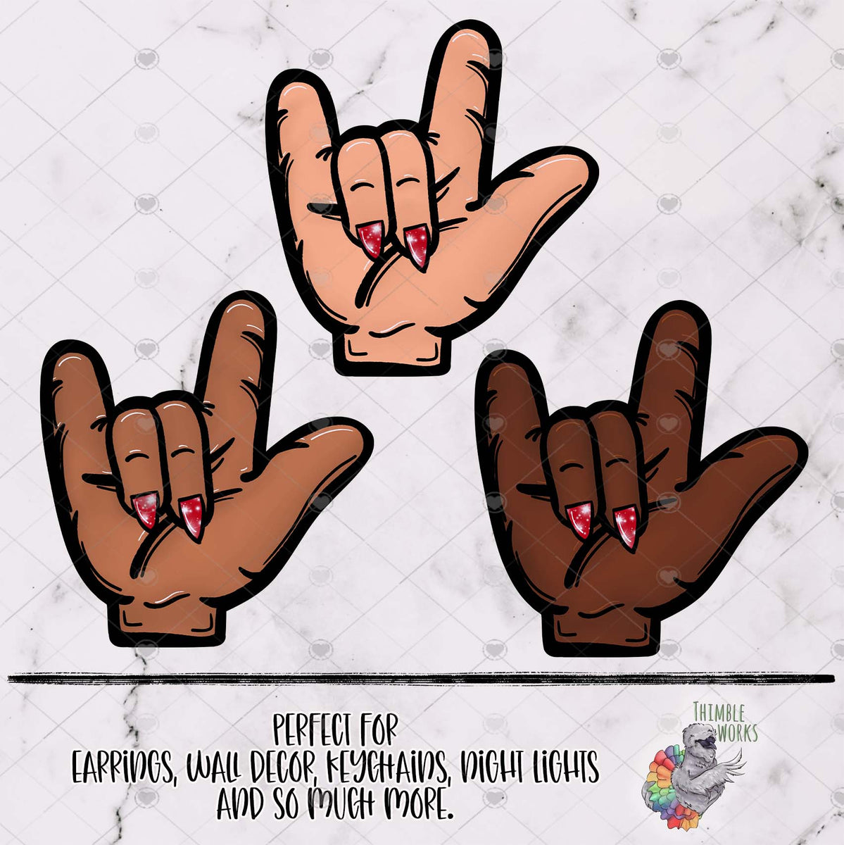 ASL I Love You Hand Design – ThimbleWorks