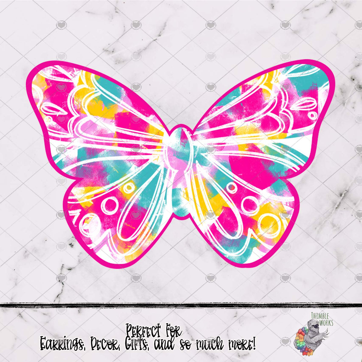 Bright Neon Butterfly Design – ThimbleWorks