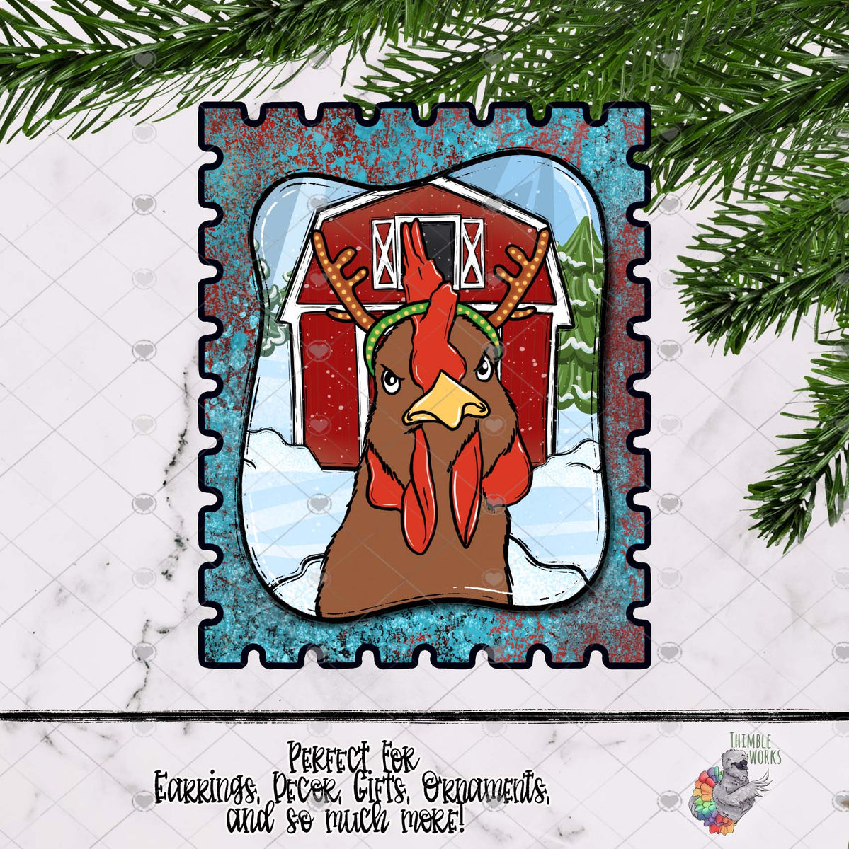 Grumpy Chicken Stamp Design – ThimbleWorks