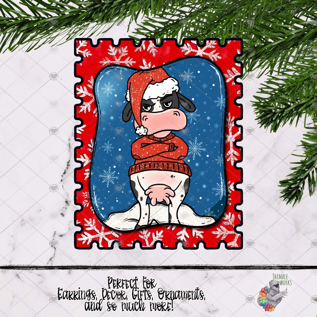 Grumpy Cow Stamp Design – ThimbleWorks