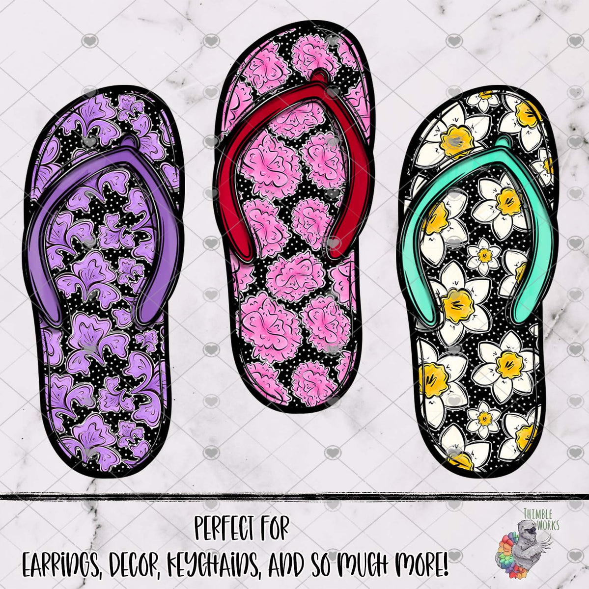 Birth Month Flip Flop Design Bundle 1 – ThimbleWorks