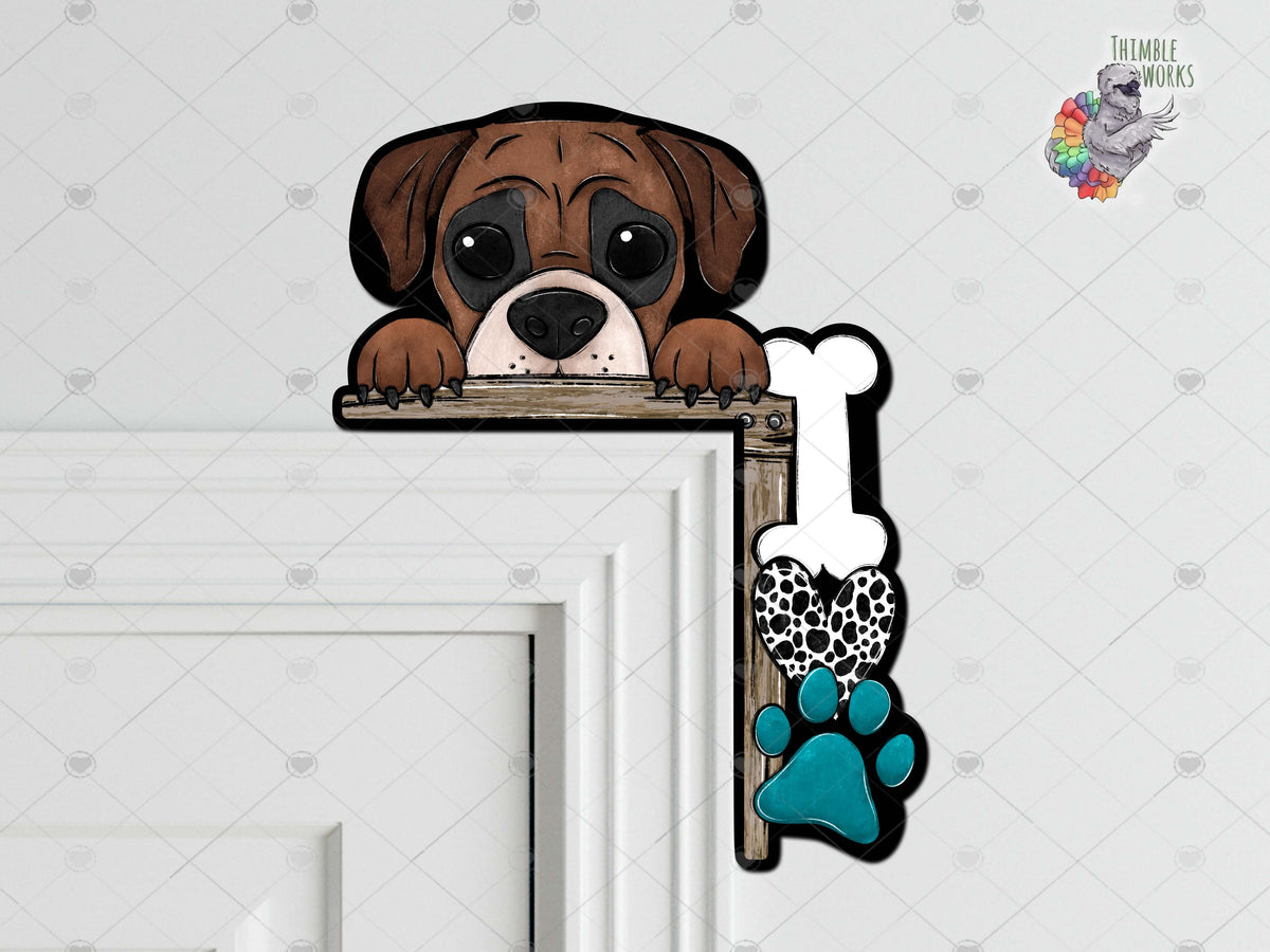 Boxer Peeking Corner Sitter Design – ThimbleWorks