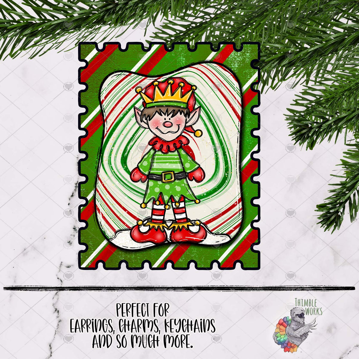 Elf Stamp Sublimation Design – ThimbleWorks