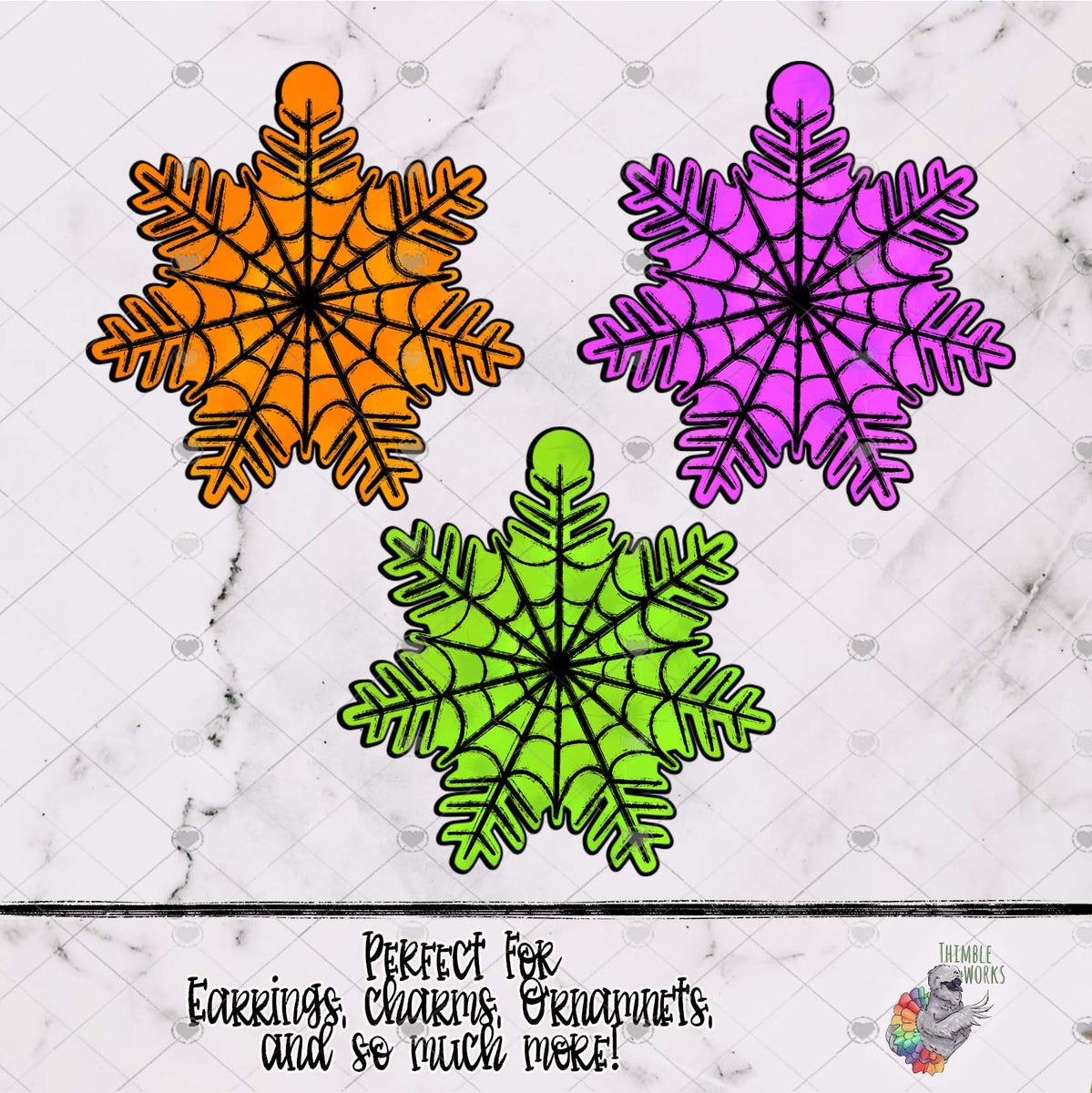 Spiderweb Snowflake Sublimation Design – ThimbleWorks