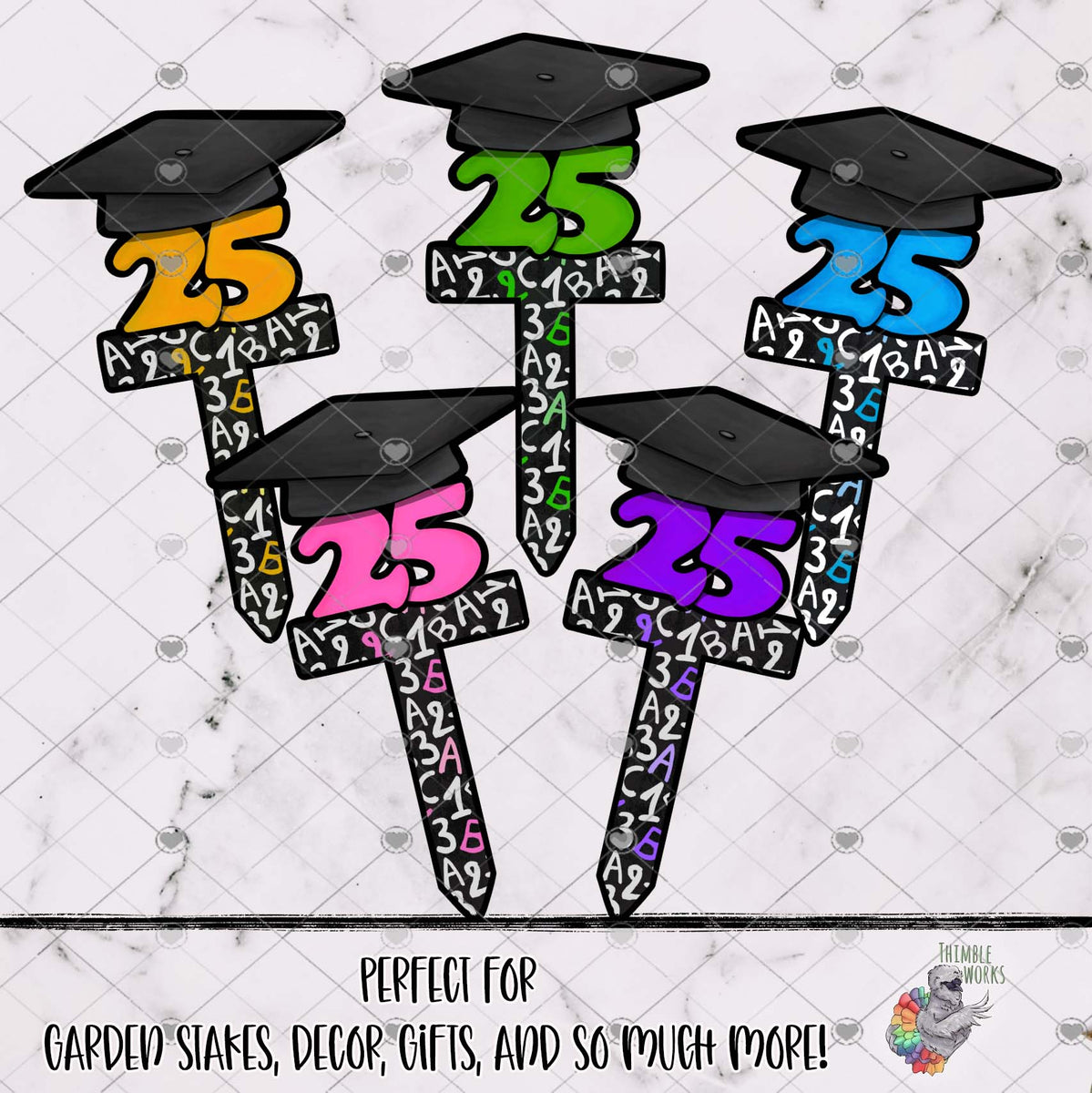 Light Graduation Cap 25 Garden Stake Design Bundle – ThimbleWorks