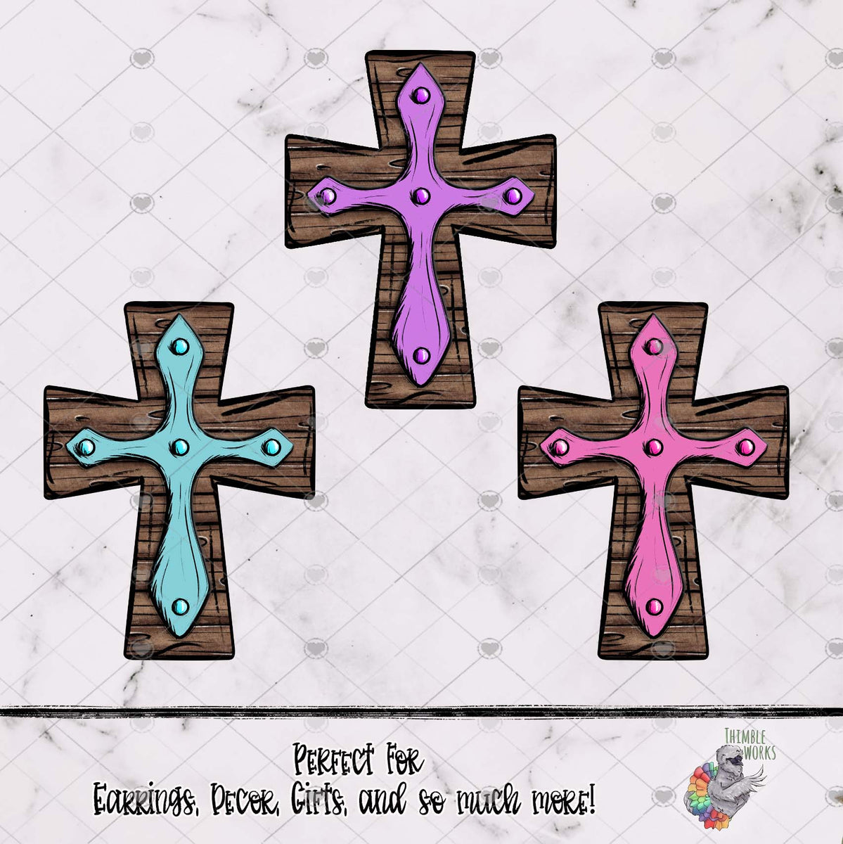 Rivet and Wood Cross Design Bundle – ThimbleWorks