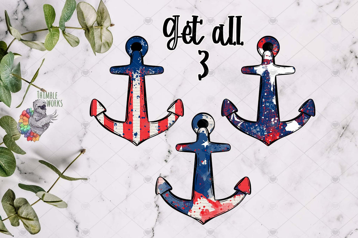 Patriotic Anchor Design Bundle – ThimbleWorks