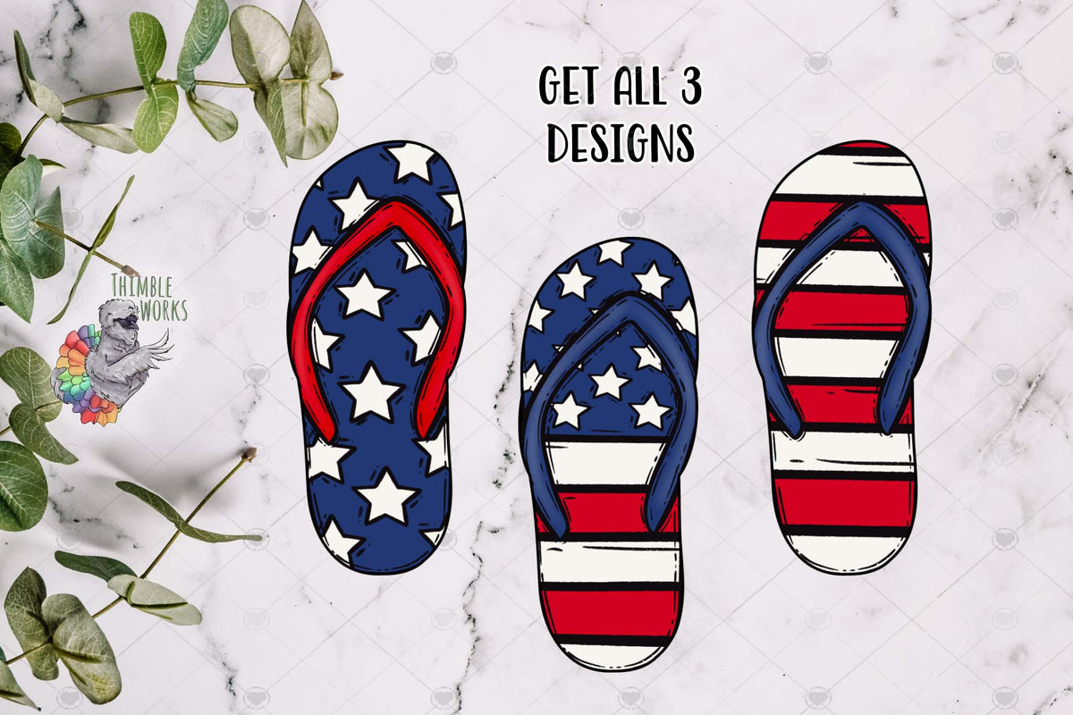 Patriotic Flip Flop Design Bundle – ThimbleWorks