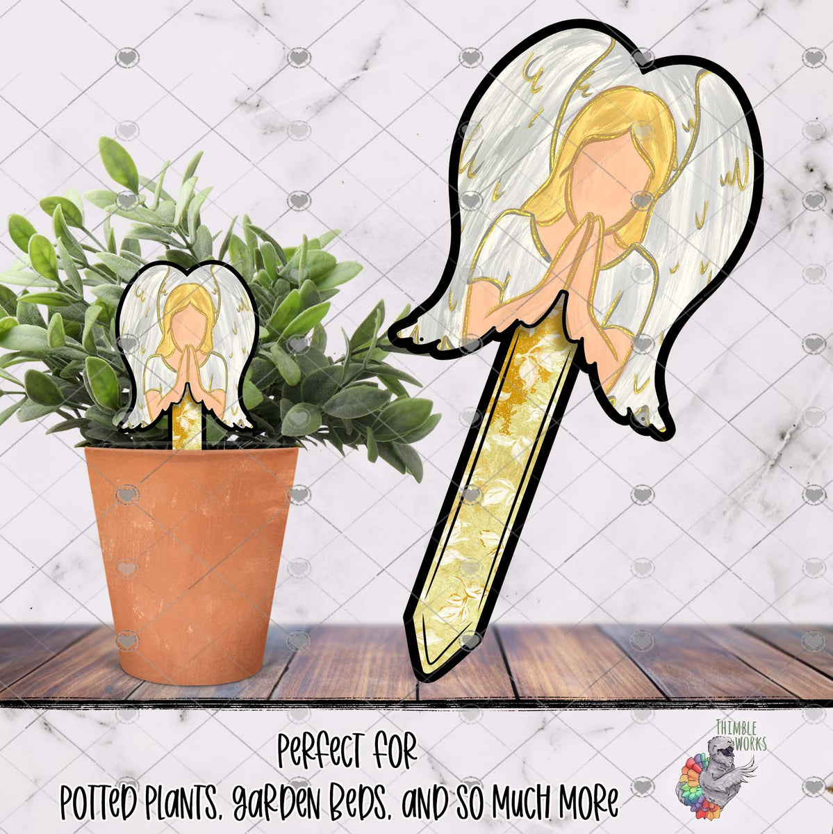 Praying Angel Garden Stake Design – ThimbleWorks