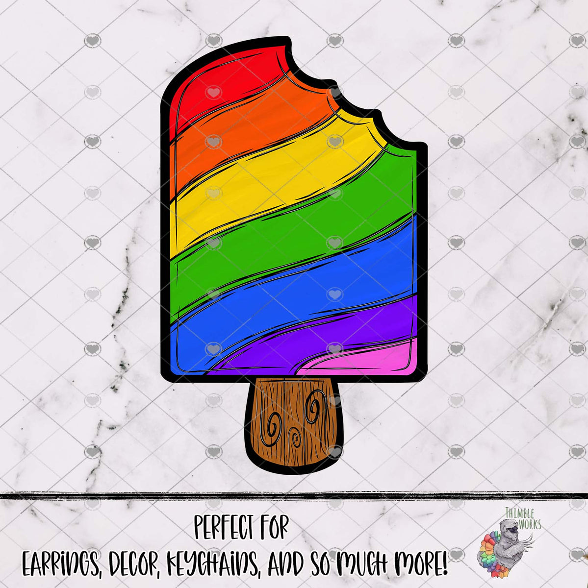 Rainbow Stripe Popsicle Design – ThimbleWorks