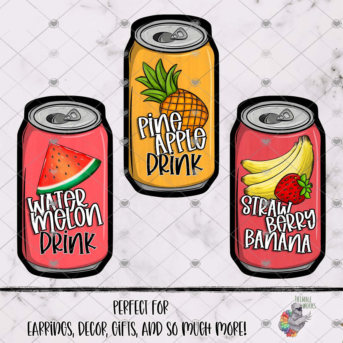 Tropical Fruit Soda Can Design Bundle – ThimbleWorks