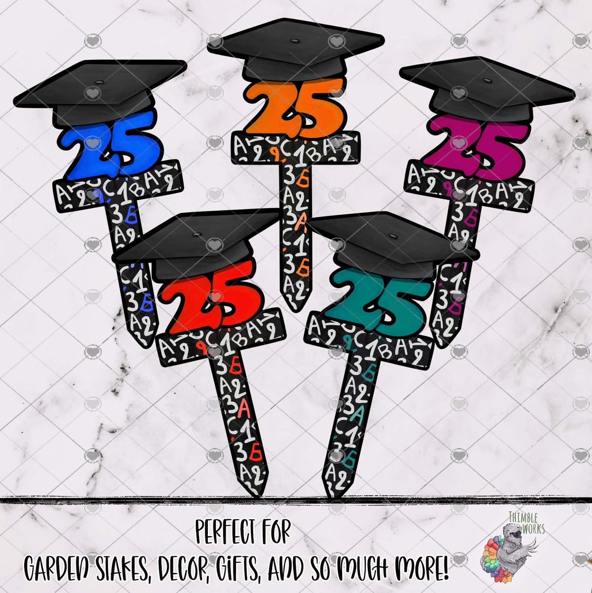 Graduation Cap 25 Garden Stake Design Bundle – ThimbleWorks